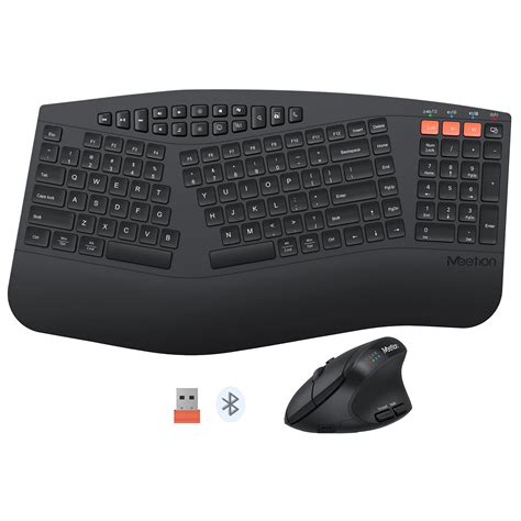 Meetion 2025 Upgrade Ergonomic Keyboard And Mouse Multi Device Bluetooth Keyboard And Mouse 3