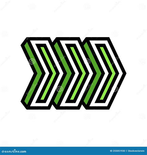 Direction Arrow Color Icon Vector Illustration Stock Vector