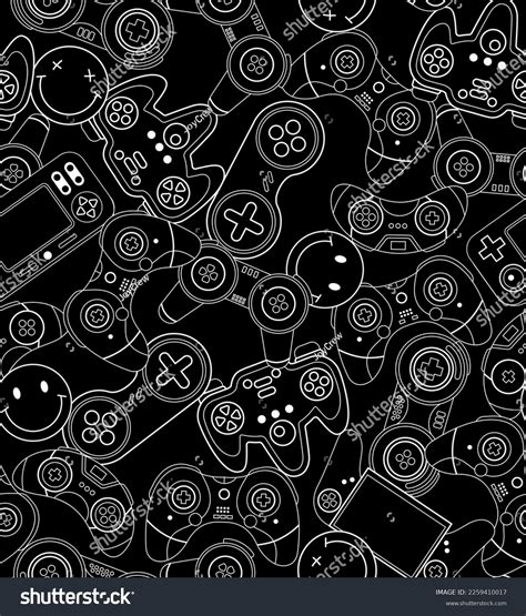 Video Games Controller Background Gadgets Devices Stock Vector Royalty Free 2259410017