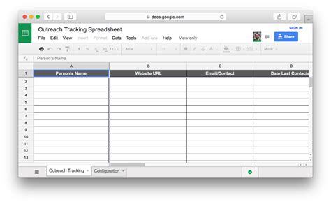 Outreach Tracking Spreadsheet Kai Davis