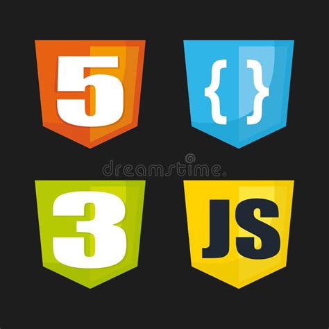 Programming Development And Coding Concept Banners Stock Vector