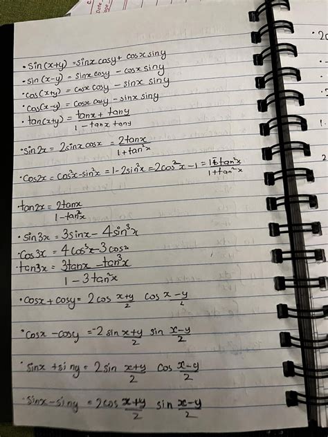 Some Random Formulas For Maths Class 12th R Cbse
