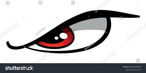 Cartoon Eye Angry Evil Looking Emotion Stock Vector Royalty Free 2199103807 Shutterstock