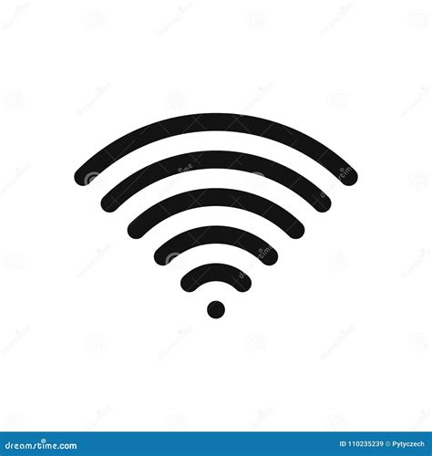 Wifi Symbol Wireless Internet Connection Or Hotspot Sign Outline Modern Design Element Stock