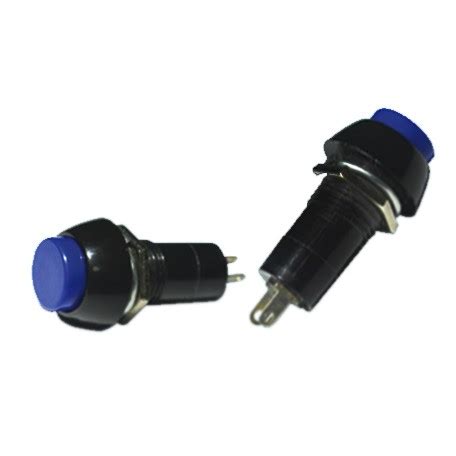 Blue PBS 11B 12MM 2PIN Momentary Self Reset Round Plastic Push Button Switch Buy Online