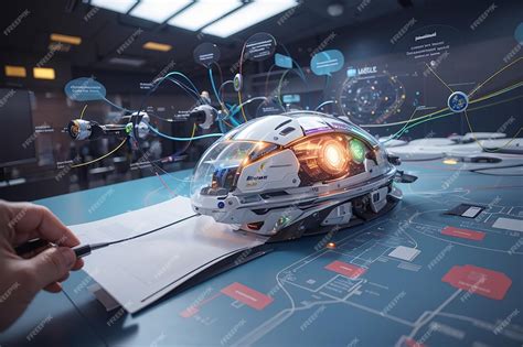 Premium Ai Image Futuristic Classroom Mind Maps Visualizing Complex