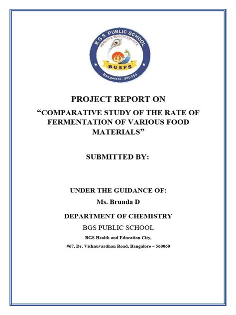 Sample Of Investigatory Project Pdf