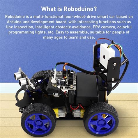 Yahboom Arduino R3 Uno Wifi Camera Smart Robot Car Without Uno