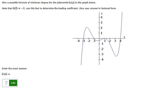 Solved Give A Possible Formula Of Minimum Degree For The