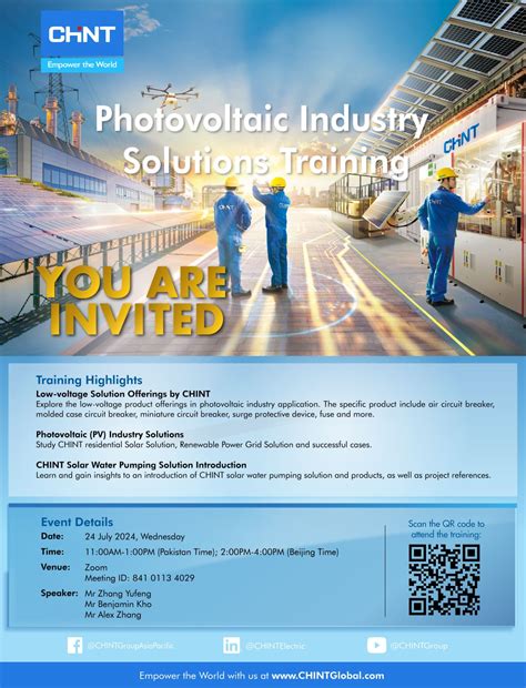 Chint Pakistan On Linkedin Chint Solar Solutions Training Alert 24 July 2024 From 11 00 Am