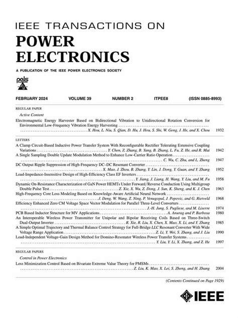 Ieee Power Electronics Society Publications