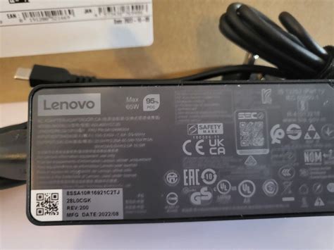 Lenovo 65W Standard AC Adapter USB Type C UK HK SGP SRI Computers Tech Laptops