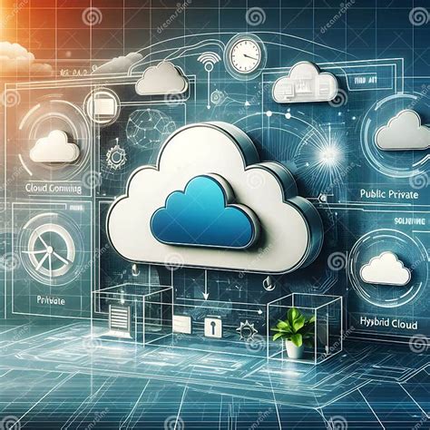 Photo Realistic As Cloud Computing Deployment Models With Public Private And Hybrid Cloud Icons