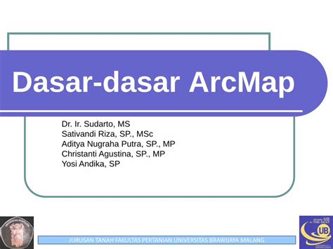 Pdf Dasar Dasar Arcmap Dasar Dasar Arcmap 1 Of 50 Jurusan Tanah Fakultas Pertanian