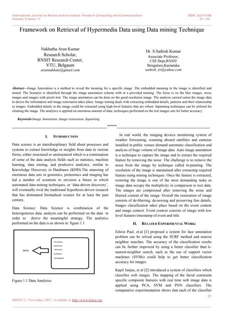 Framework On Retrieval Of Hypermedia Data Using Data Mining Technique Pdf