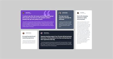 Responsive Testimonials Grid Section Album On Imgur