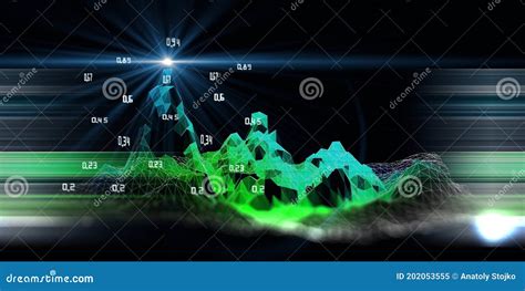 abstract background polygonal wave algorithm analyze data with blurred