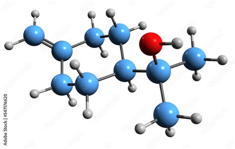 3d Image Of Delta Terpineol Skeletal Formula Molecular Chemical