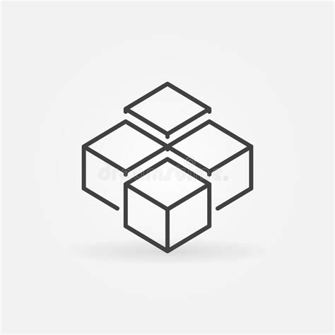 Block Chain Vector Concept Icon Or Cryptocurrency Abstract Sign Stock