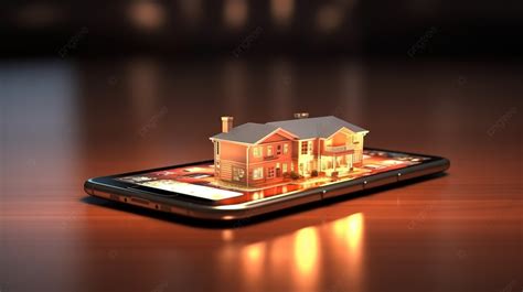 Revolutionizing Homes With Smart Home Control Via Smartphone A Striking 3d Render Background
