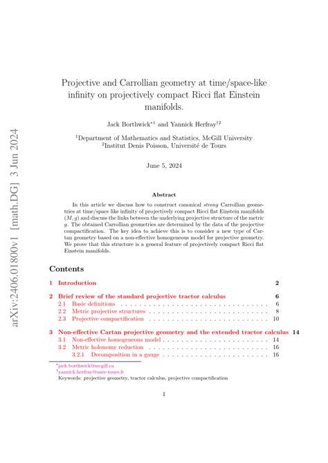 Pdf Projective And Carrollian Geometry At Timespace Like Infinity On