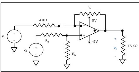 Solved Design The Difference Amplifier Circuit Shown Below Chegg Com