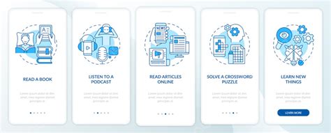 Morning Routine Ideas Blue Onboarding Mobile App Screen Banner Template Download On Pngtree