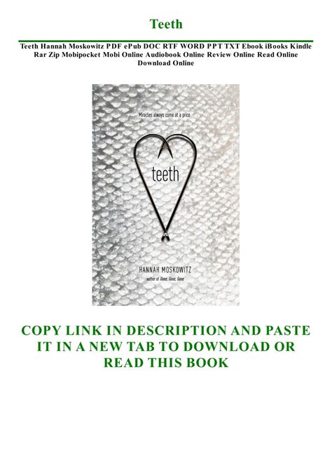 Download Free Pdf Teeth By Hannah Moskowitz