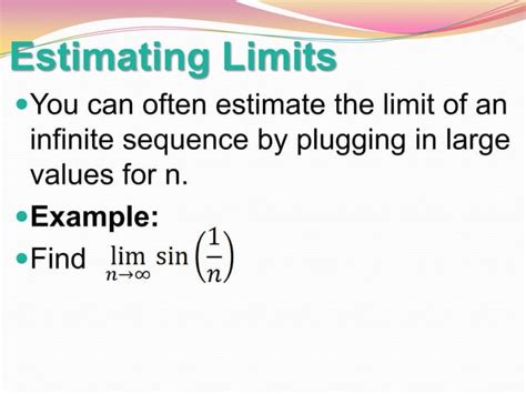 13 4 Limits Of Infinite Sequences Pptx