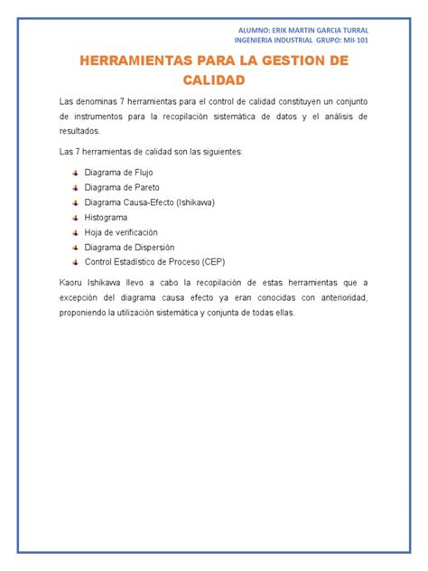 7 Herramientas De Calidad Ok Pdf Histograma Estadísticas