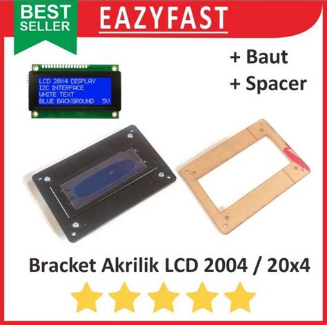 Bracket Akrilik Lcd 2004 20x4 Acrylic Case Frame Arduino Tutup Panel Lazada Indonesia