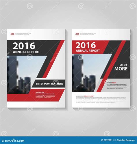 Abstract Red Black Annual Report Leaflet Brochure Flyer Template Design