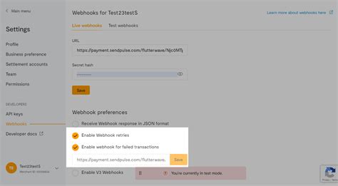connect flutterwave as a payment system sendpulse