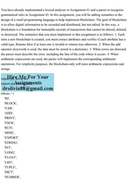You Have Already Implemented A Lexical Analyzer In Assignment 1 And Pdf Programming Languages