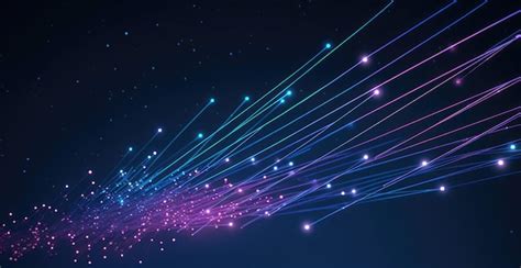 Premium Ai Image Gradient Lines Connecting Abstract Dot Points