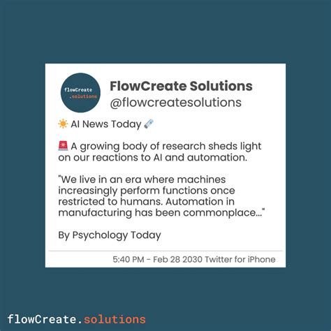 Ai News Today Automation In Manufacturing Flowcreate Solutions