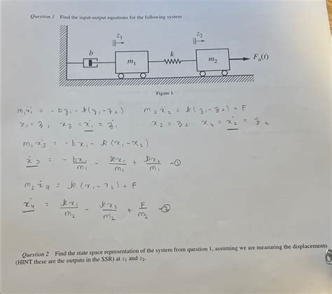 solved question 1 ﻿find the input output equations for the