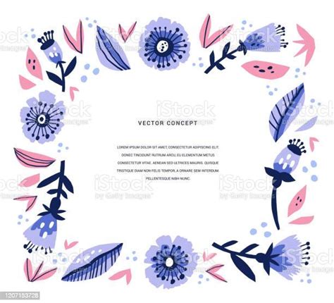 배너 꽃 프레임 벡터 템플릿초대 웨딩 초대 식물 디자인입니다 아름다운 꽃장식 테두리 텍스트 공간이 있는 자연꽃 손으로 그린 일러스트레이션 카피 공간에 대한 스톡 벡터 아트
