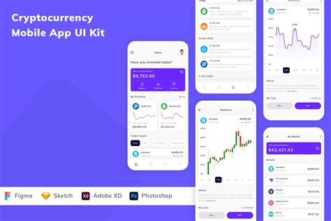 Cryptocurrency Mobile App Ui Kit Ui Kits And Libraries ~ Creative Market