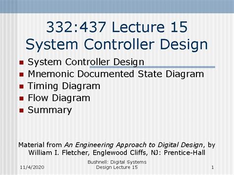 332 437 lecture 15 system controller design n