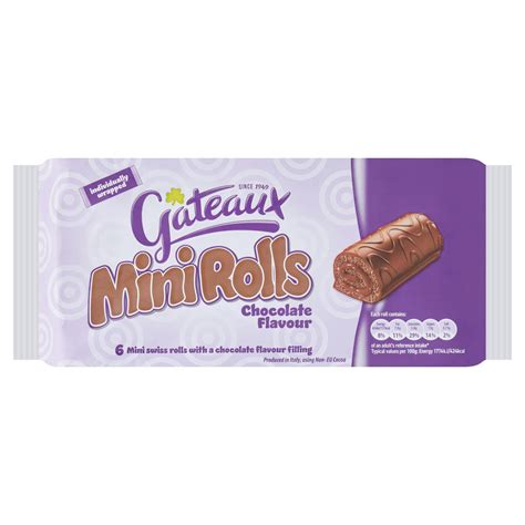 Gateaux Minirolls Chocolate Flavour 6 X 37g 222g Cakes Iceland Foods