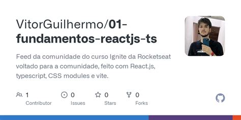 Github Vitorguilhermo01 Fundamentos Reactjs Ts Feed Da Comunidade