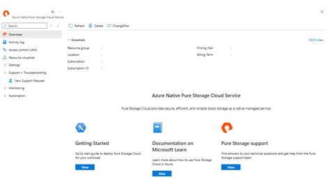 透過 Azure 入口網站管理 Pure Storage 雲端資源的設定 Azure Native Integrations