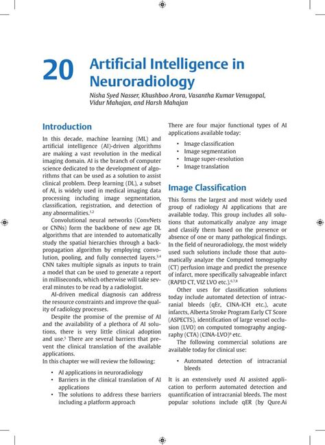 Pdf Artificial Intelligence In Neuroradiology