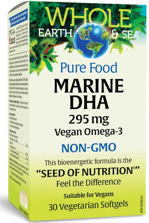 Whole Earth And Sea Marine Dha Vegan Omega 3 30 V Sgls Down To Earth Natural Foods