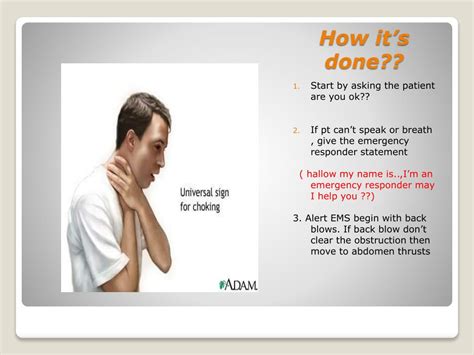 Ppt Conscious Unconscious Choking Adult Powerpoint Presentation Free Download Id 2276638