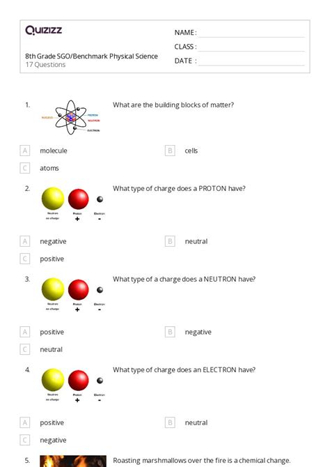 50 Physical Science Worksheets For 8th Grade On Quizizz Free And Printable