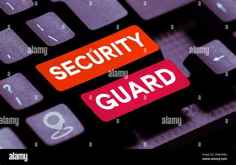 Hand Writing Sign Security Guard Business Concept Tools Used To Manage Multiple Security