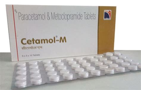 Paracetamol And Metoclopramide Tablets 6x5x10 Tablets Liquid