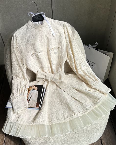 پیراهن دانتل کار شده Punzhe پونژه خرید لباس با طراحی ایرانی Punzhe